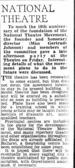 History of Ballarat National Theatre Inc - Ballarat National Theatre